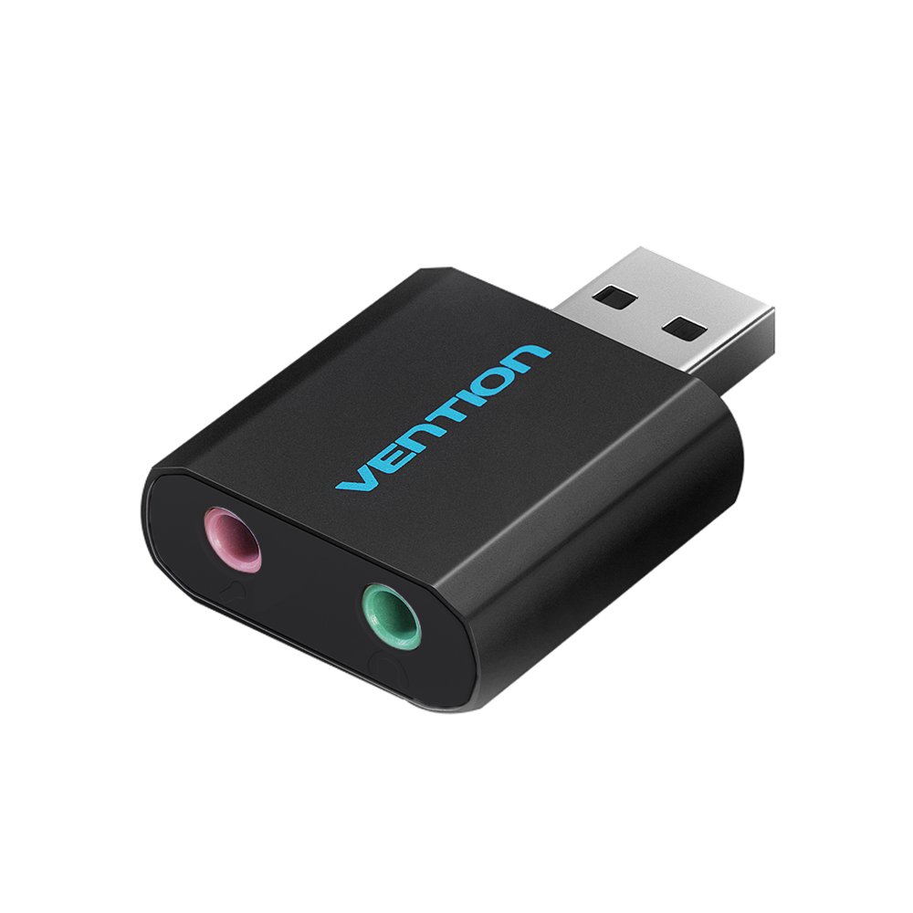 Vention VAB-S17-B USB External Sound Card Black Metal Type